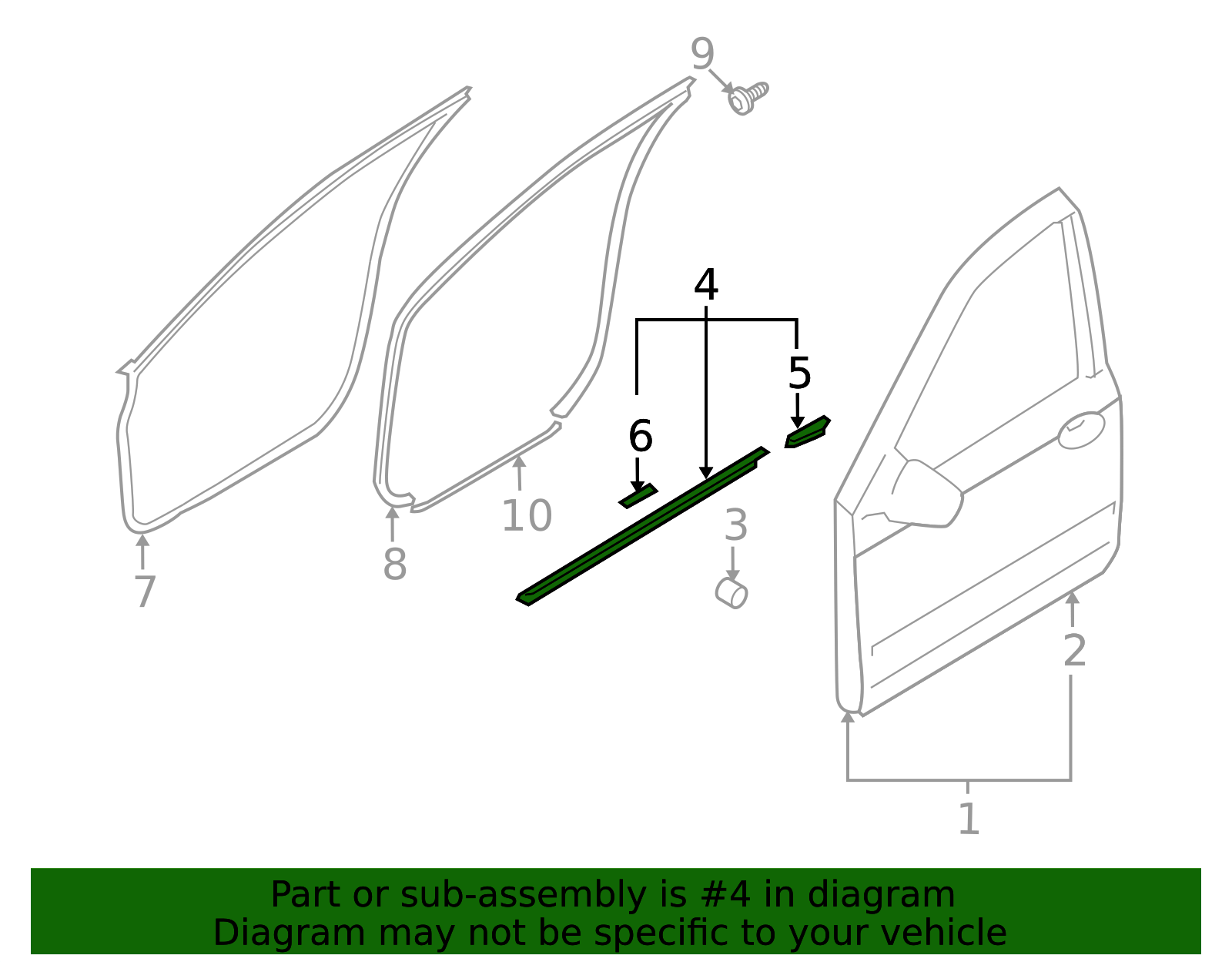 2006-2010 Hyundai Sonata Belt Weather-Strip 82220-3K010 | QuirkParts