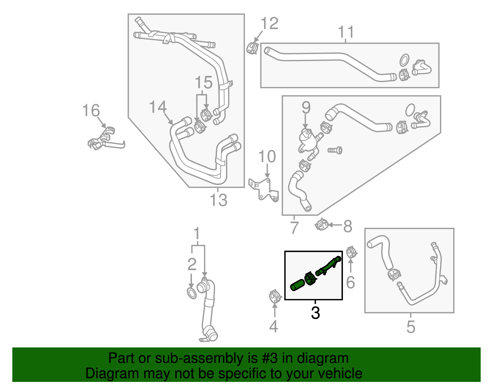 059-121-512-S - Engine Coolant Hose 2013-2016 Audi | Audi OEM Parts Guy