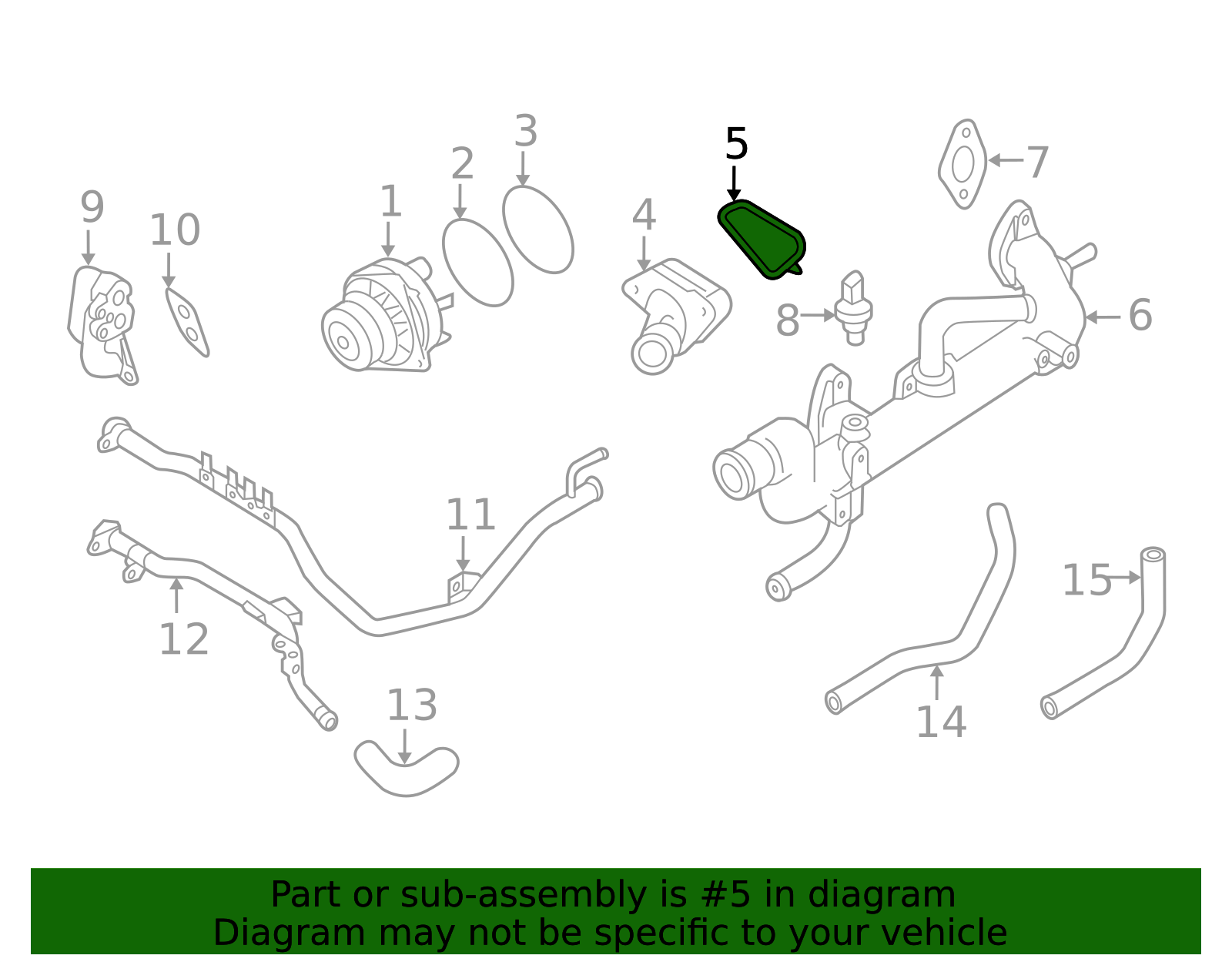 13050-ZA000 (13050za000) - 2013-2020 Infiniti Thermostat Unit Gasket ...