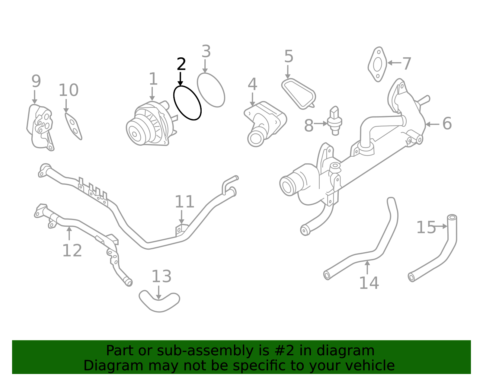 21049ZL80C - Engine Water Pump Gasket 1996-2024 INFINITI | Infiniti of ...