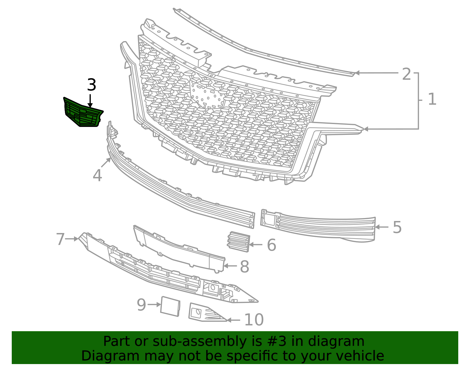 23182045 - 2015-2024 Cadillac - Front Grille Crest Logo | Partners Chevy