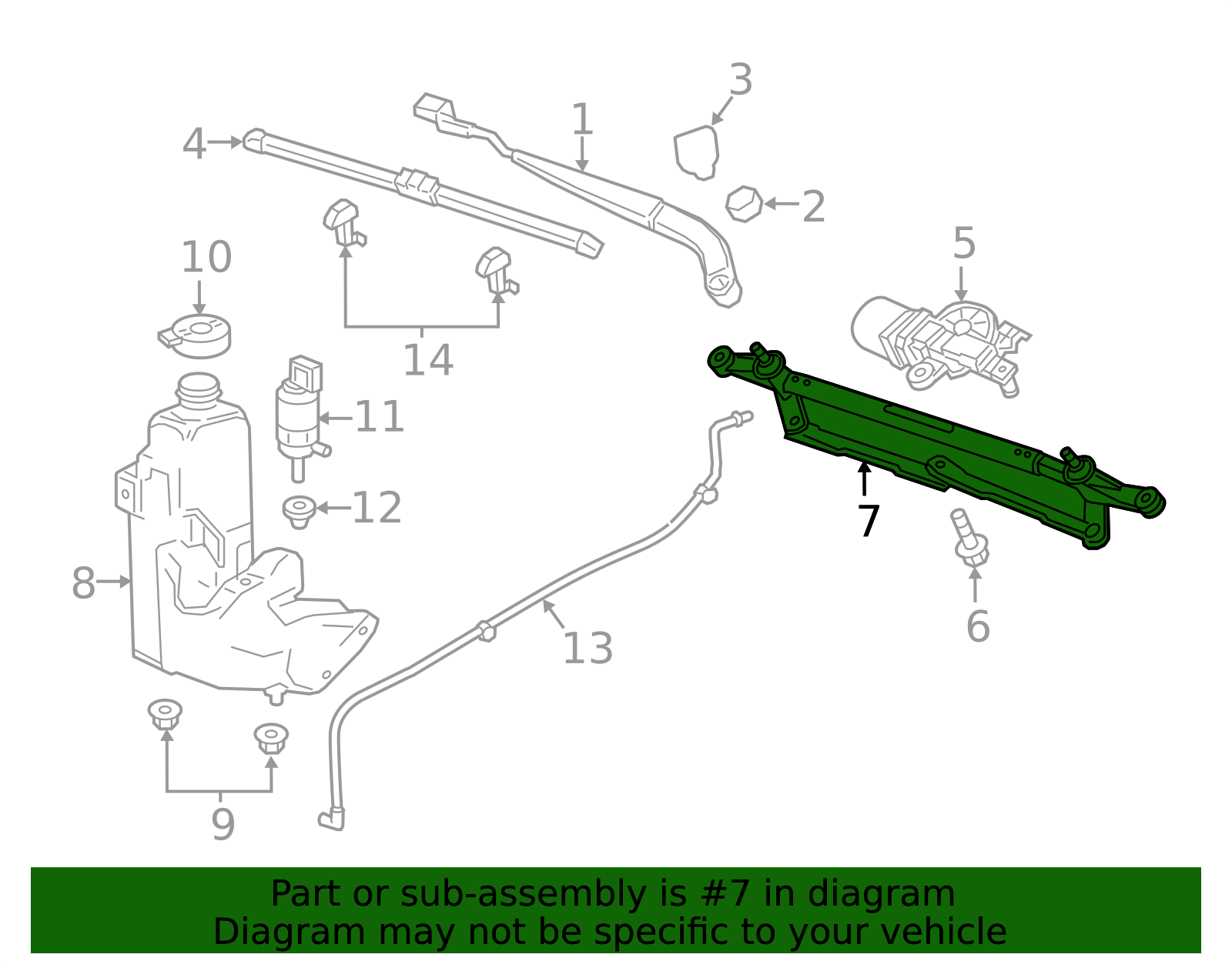 Windshield Wiper Motor Transmission (Linkage) 84266663 | Applegate ...