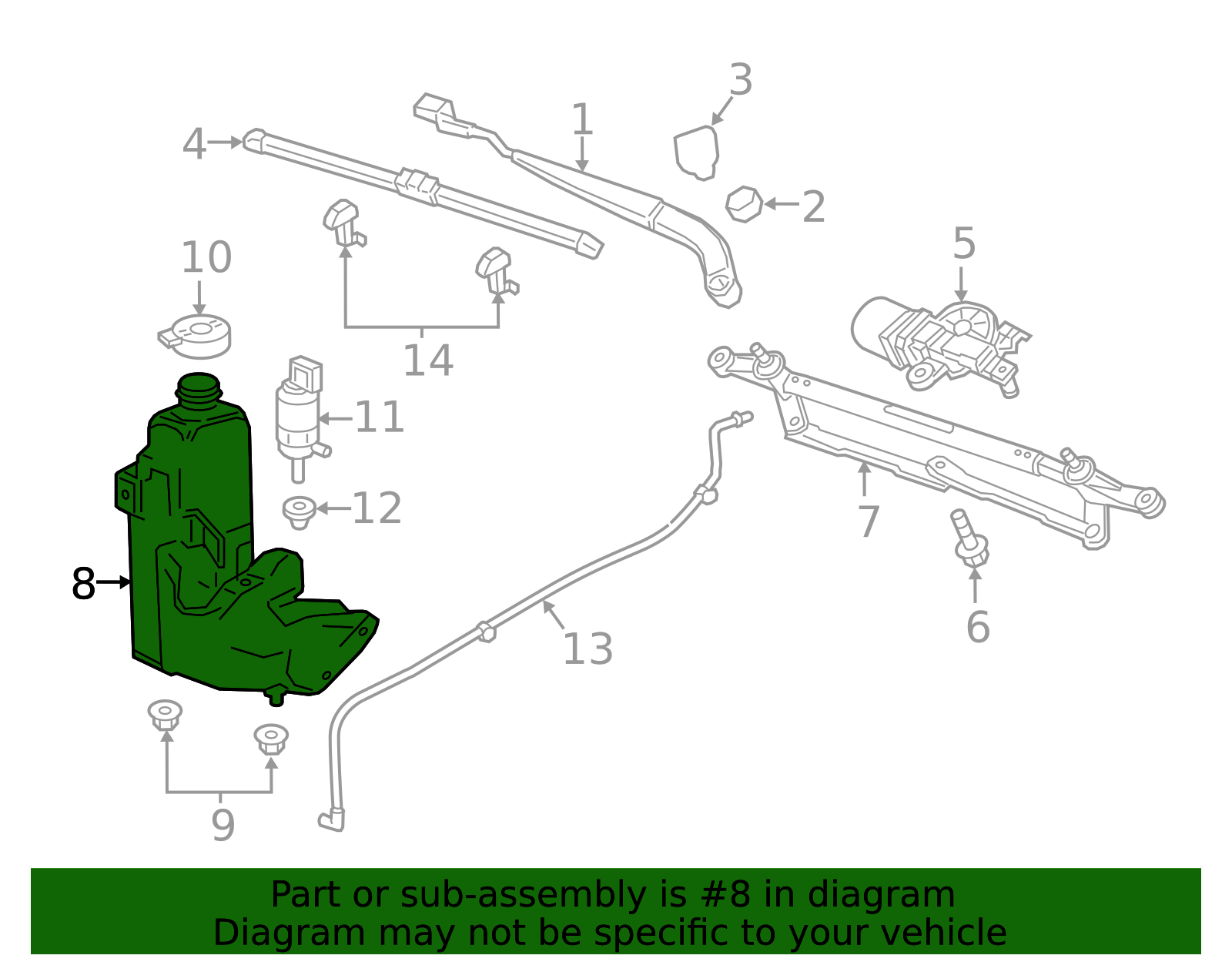 2015-2017 GM Windshield Washer Solvent Container 84454003 | Applegate ...