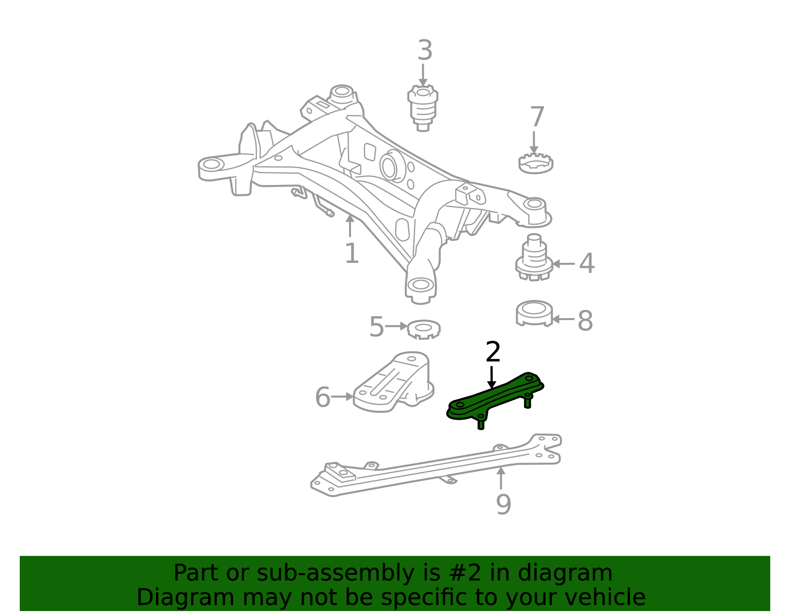 2006-2015 Lexus Suspension Cross-Member Brace 52295-30030 | OEM Parts ...
