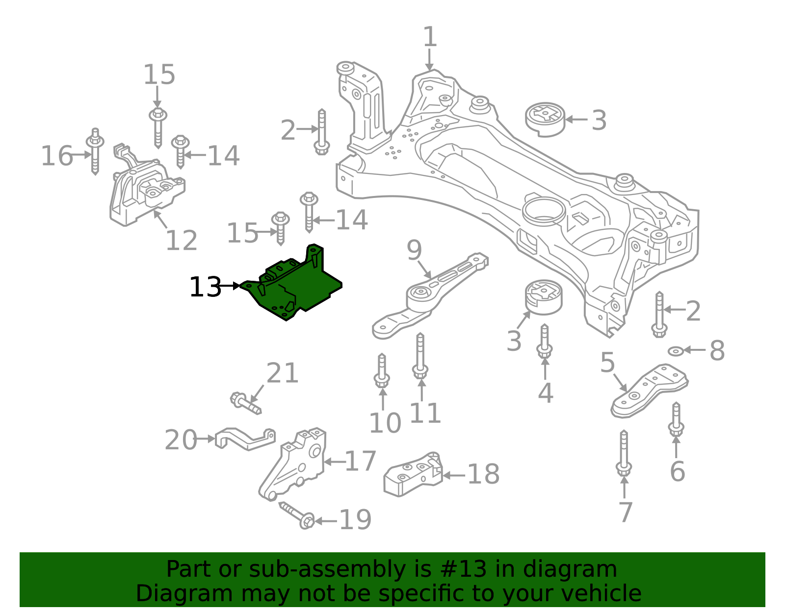 5Q0-199-555-BG - Motor Mount 2015-2024 Volkswagen | Volkswagen Parts ...