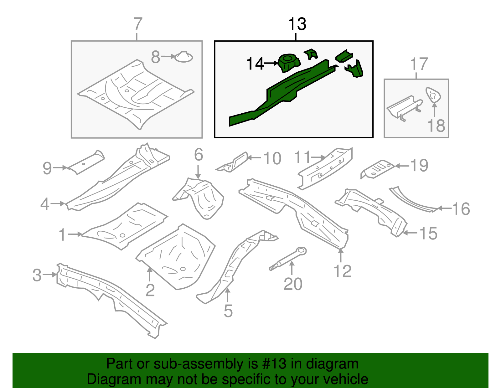 SU003-01349 - High-Quality Frame Side Member Assembly for 2013-2020 ...