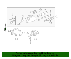 57216-0E010 - Apron Assembly Bracket - 2014-2019 Toyota Highlander ...