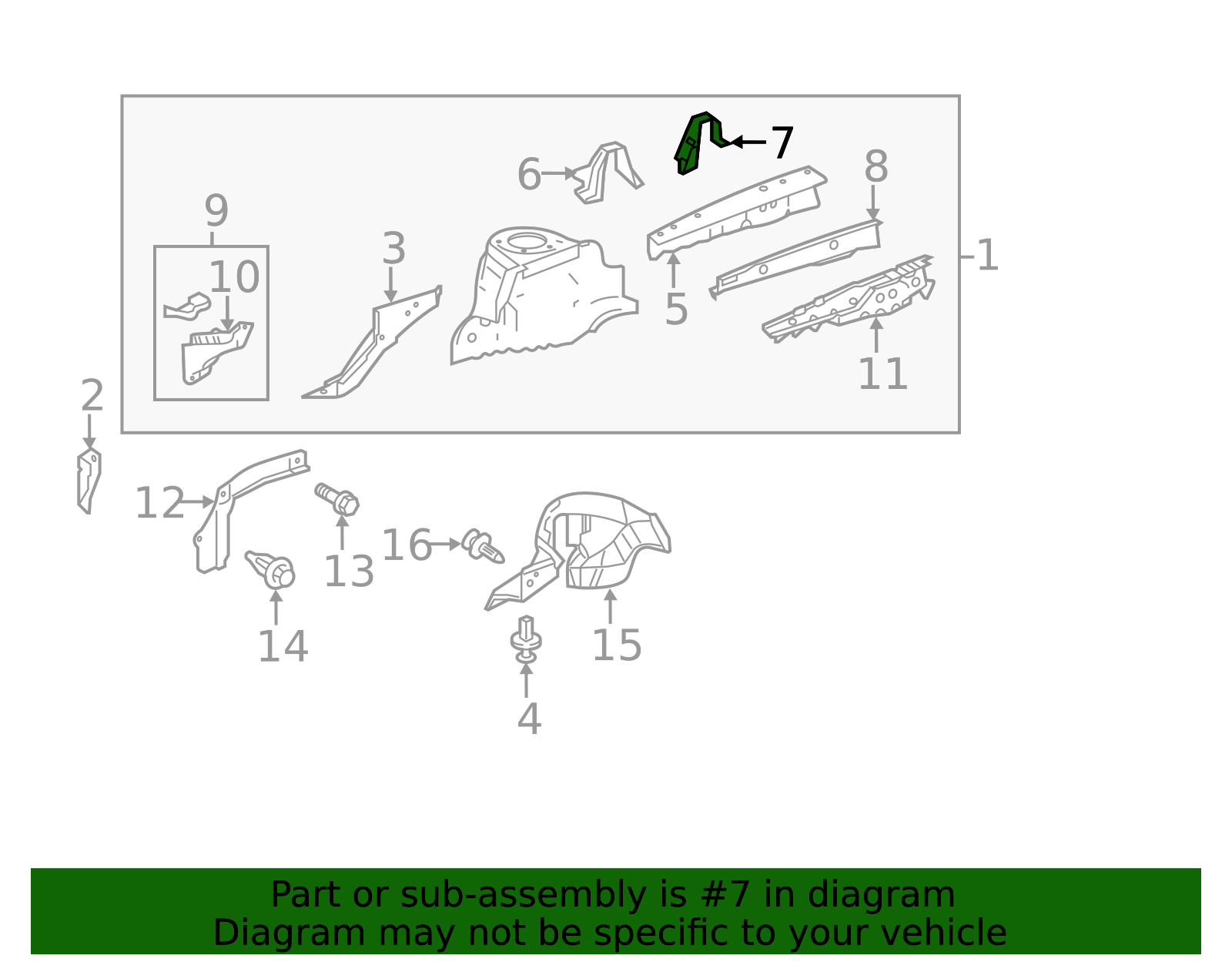 2014-2019 Toyota Highlander Inner Reinforced Bolt Plate 53836-0E050 ...
