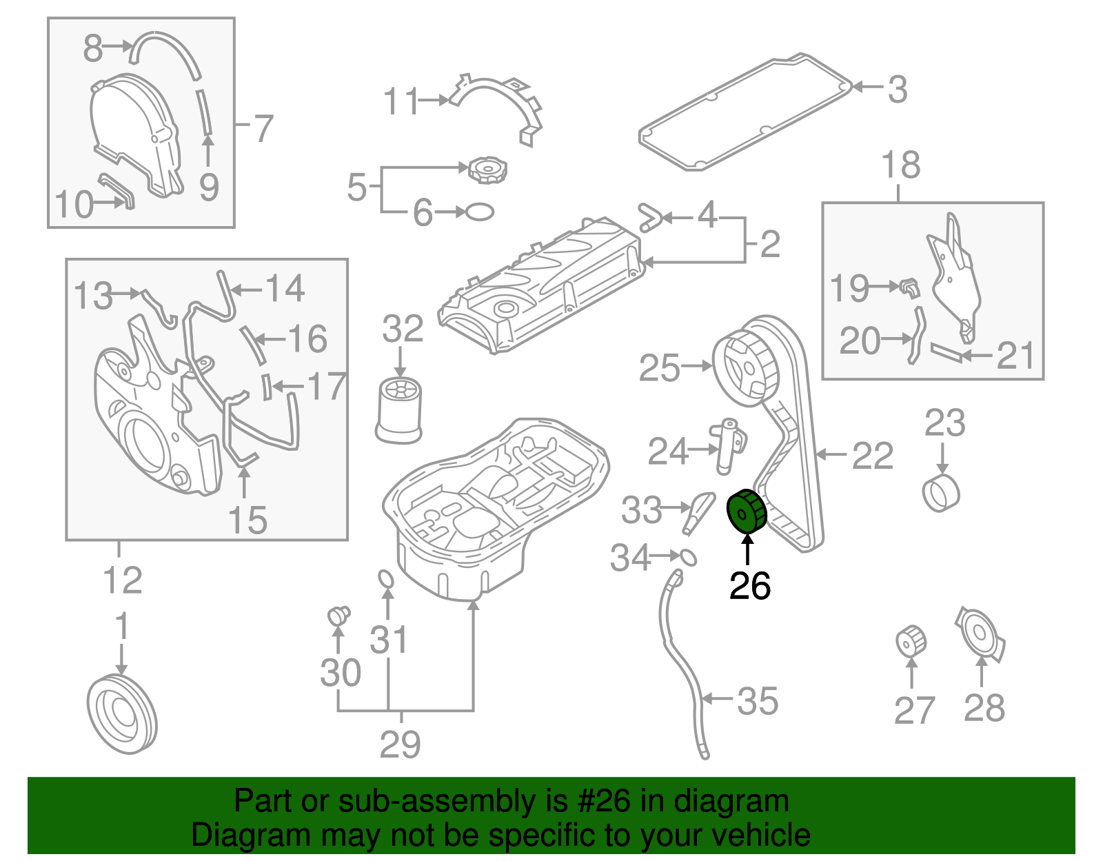 MR994969 - Crankshaft Gear 2004-2009 Mitsubishi | Mitsubishi Direct Parts
