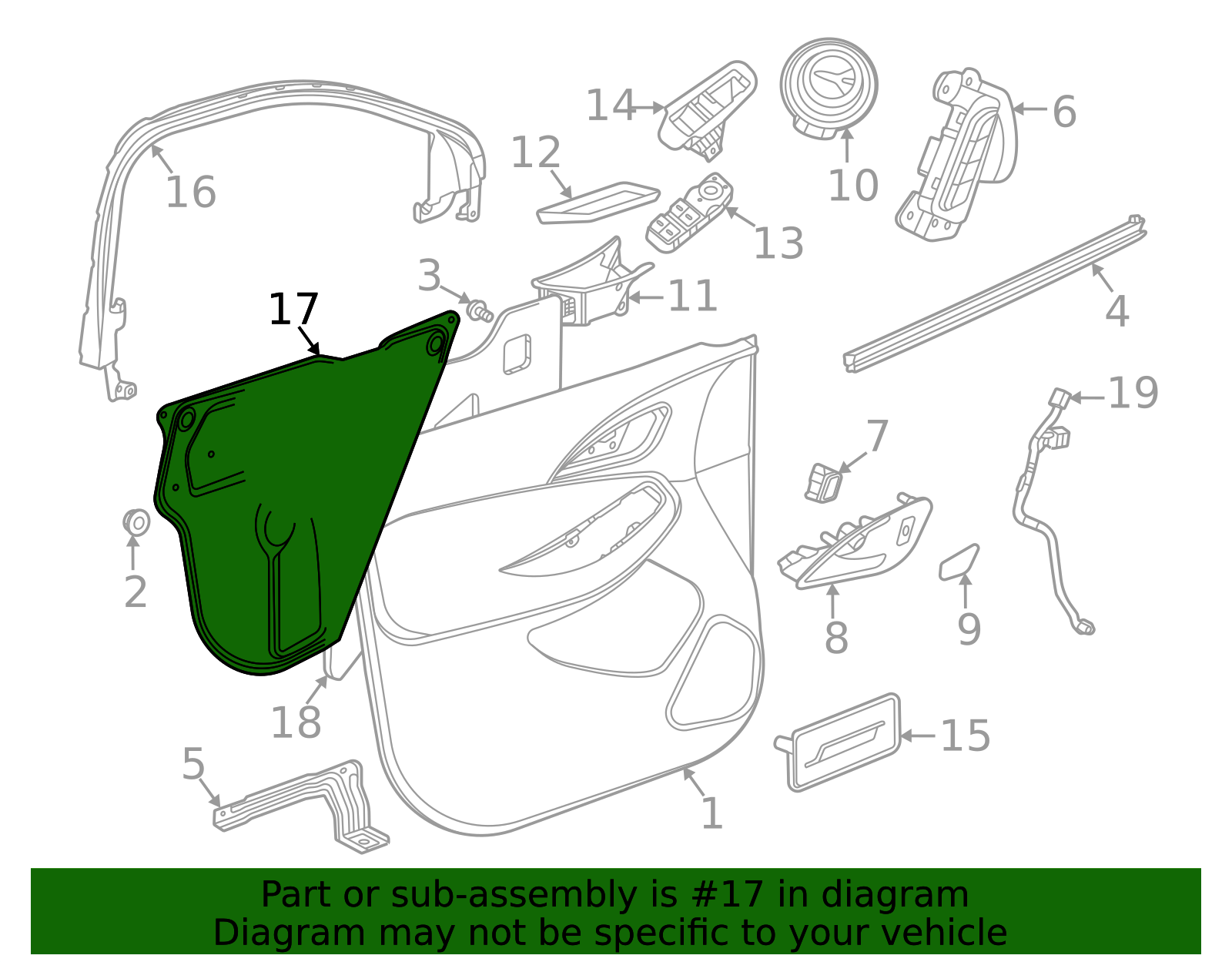 2020-2025 Buick Encore GX Water Deflector 42485195 | Courtesy Parts
