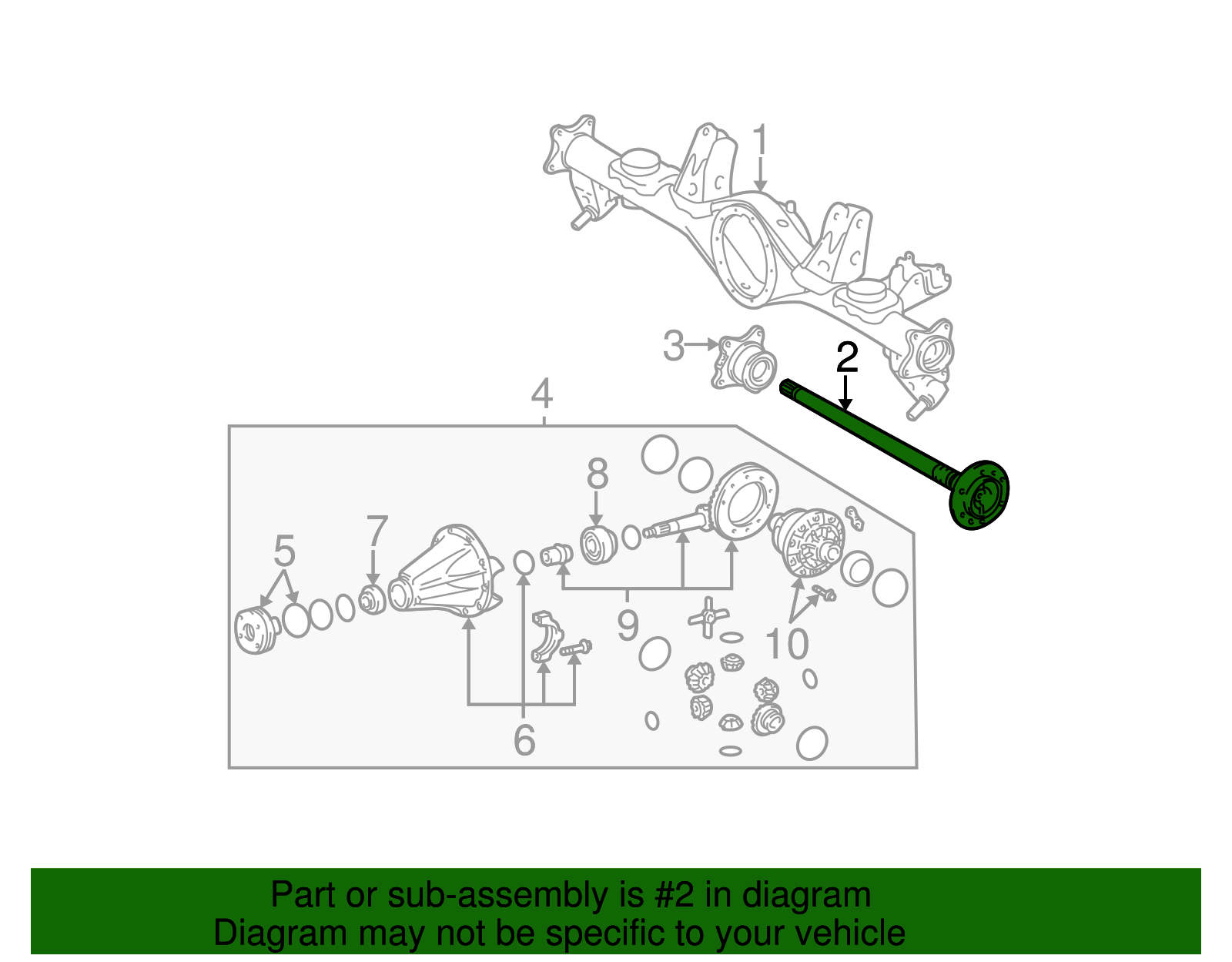 Genuine Toyota Axle Shaft part# 42311-60240 for 2003-2009 Toyota ...