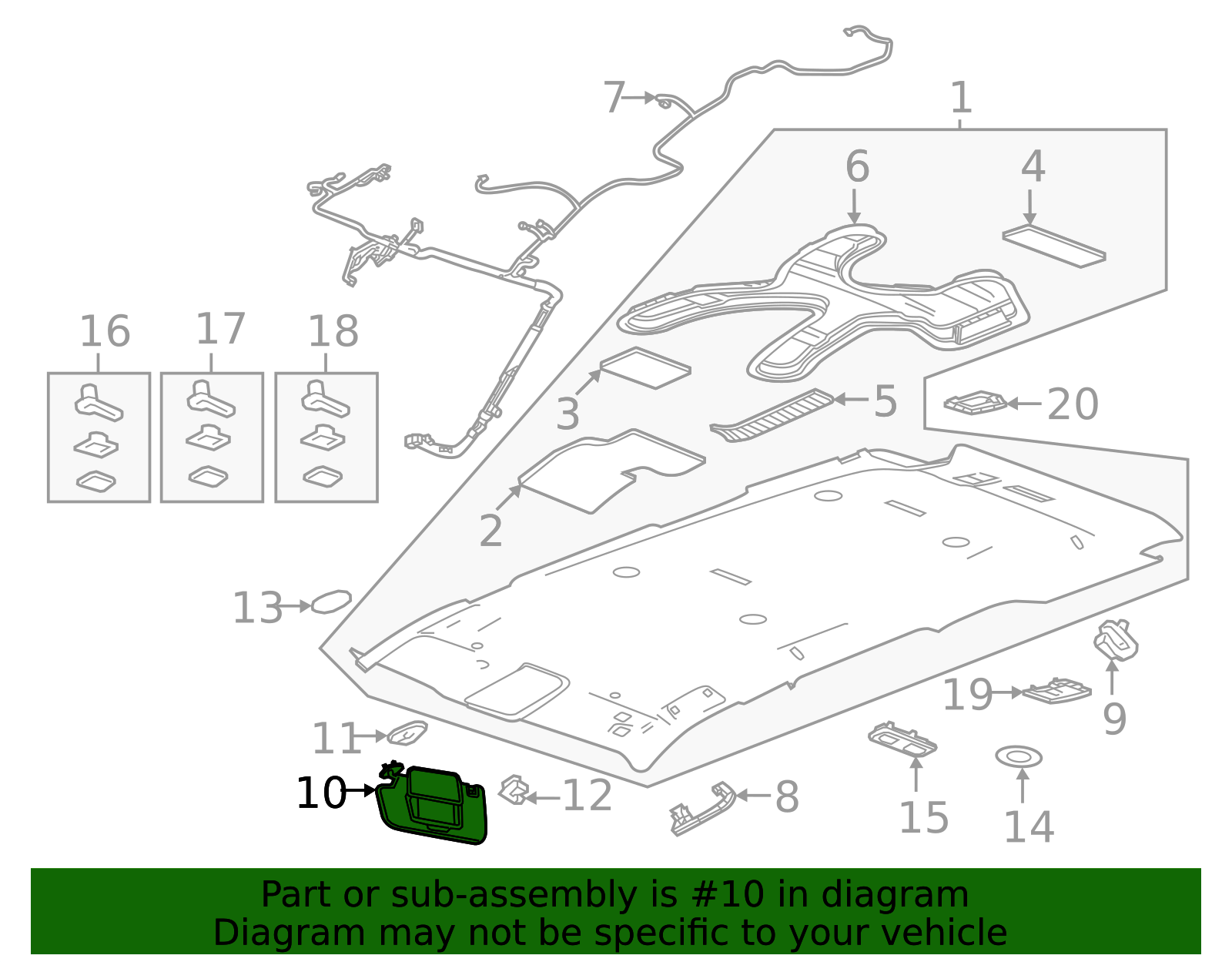 2021-2025 GM Atmosphere Driver Side Sun Visor 84660824 | Capital Chevy ...