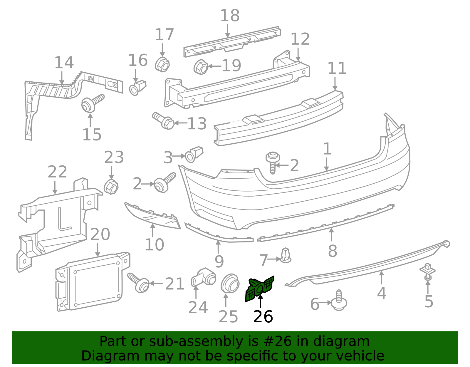 561-919-491-C - Park Sensor Bracket 2016-2019 Volkswagen Passat ...