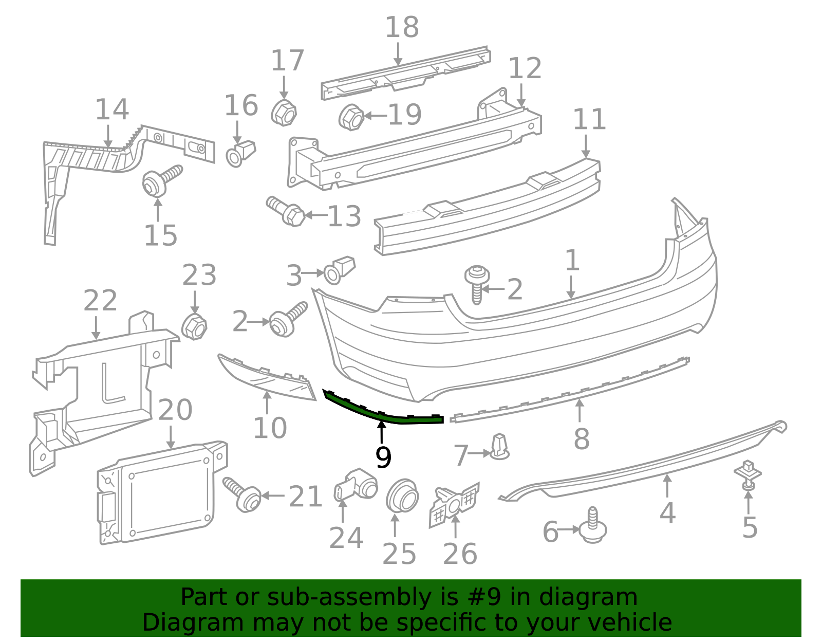 561-853-460-D-041 - Outer Molding 2018-2019 Volkswagen Passat ...