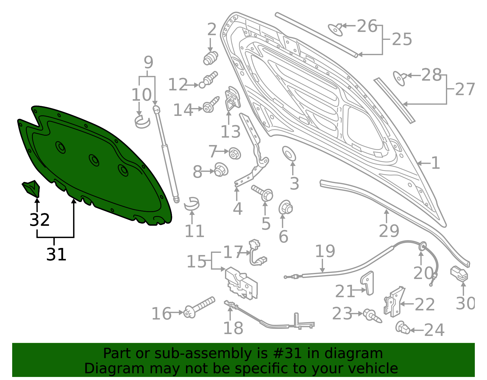 5GM-863-831 - High-Quality Hood Insulation Pad for AutoNation Parts