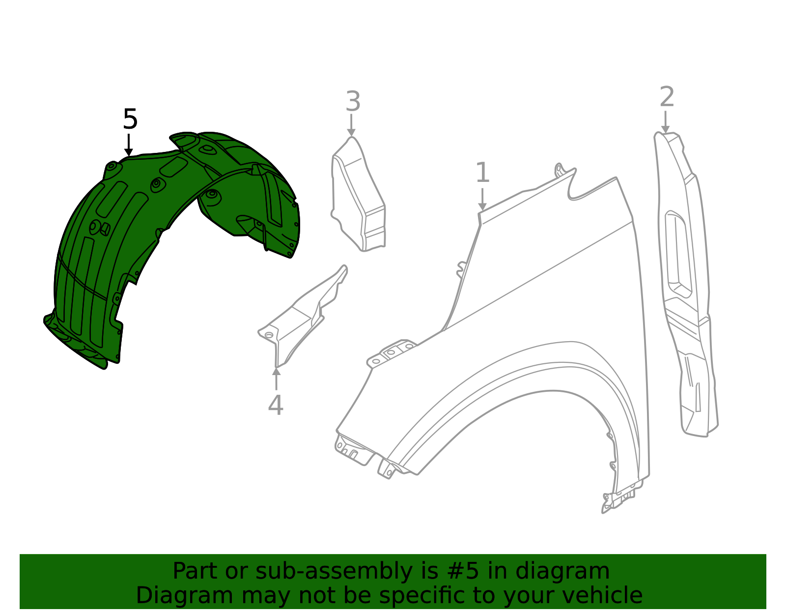 86812-R0500 - Fender Liner 2025 Kia Carnival | Kia.Parts Store