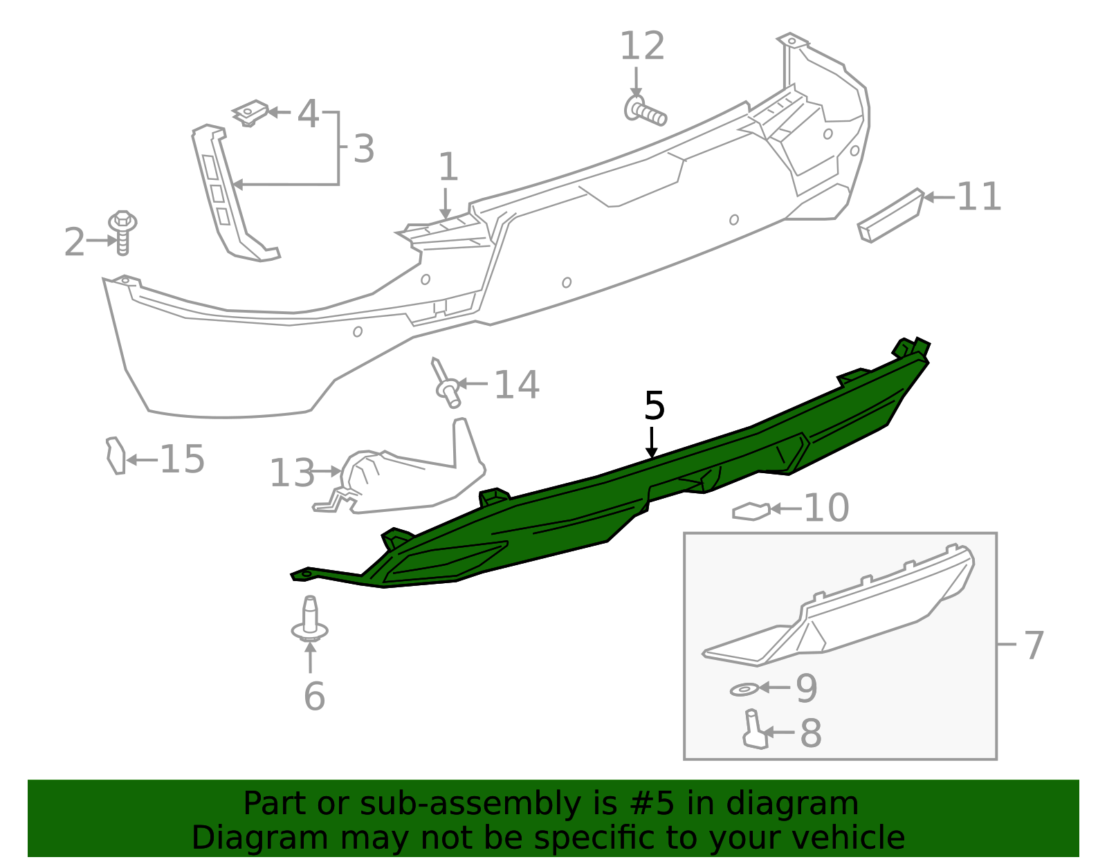 2019-2025 Chevrolet Blazer Satin Steel Rear Bumper Valance Panel ...
