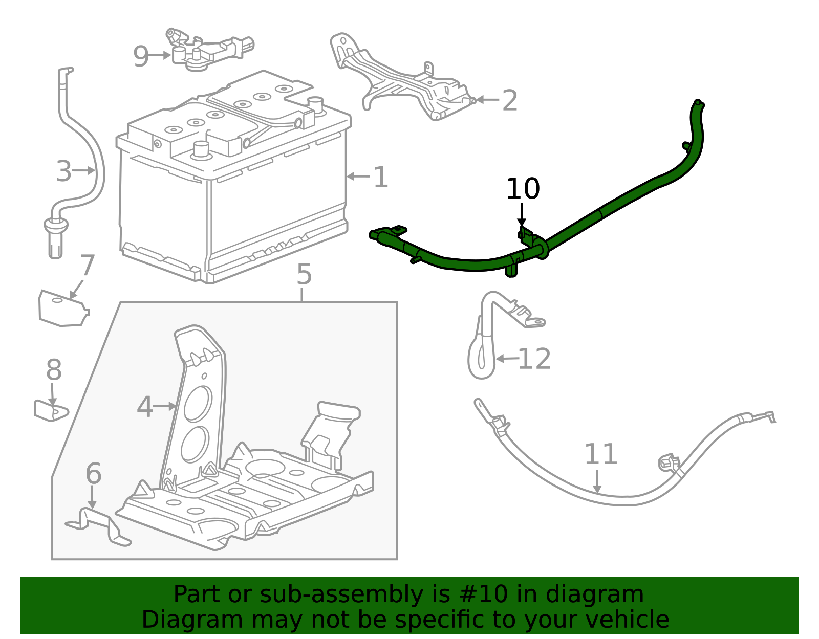 84027035 - Positive Battery Extension Cable 2016-2018 Cadillac ATS ...