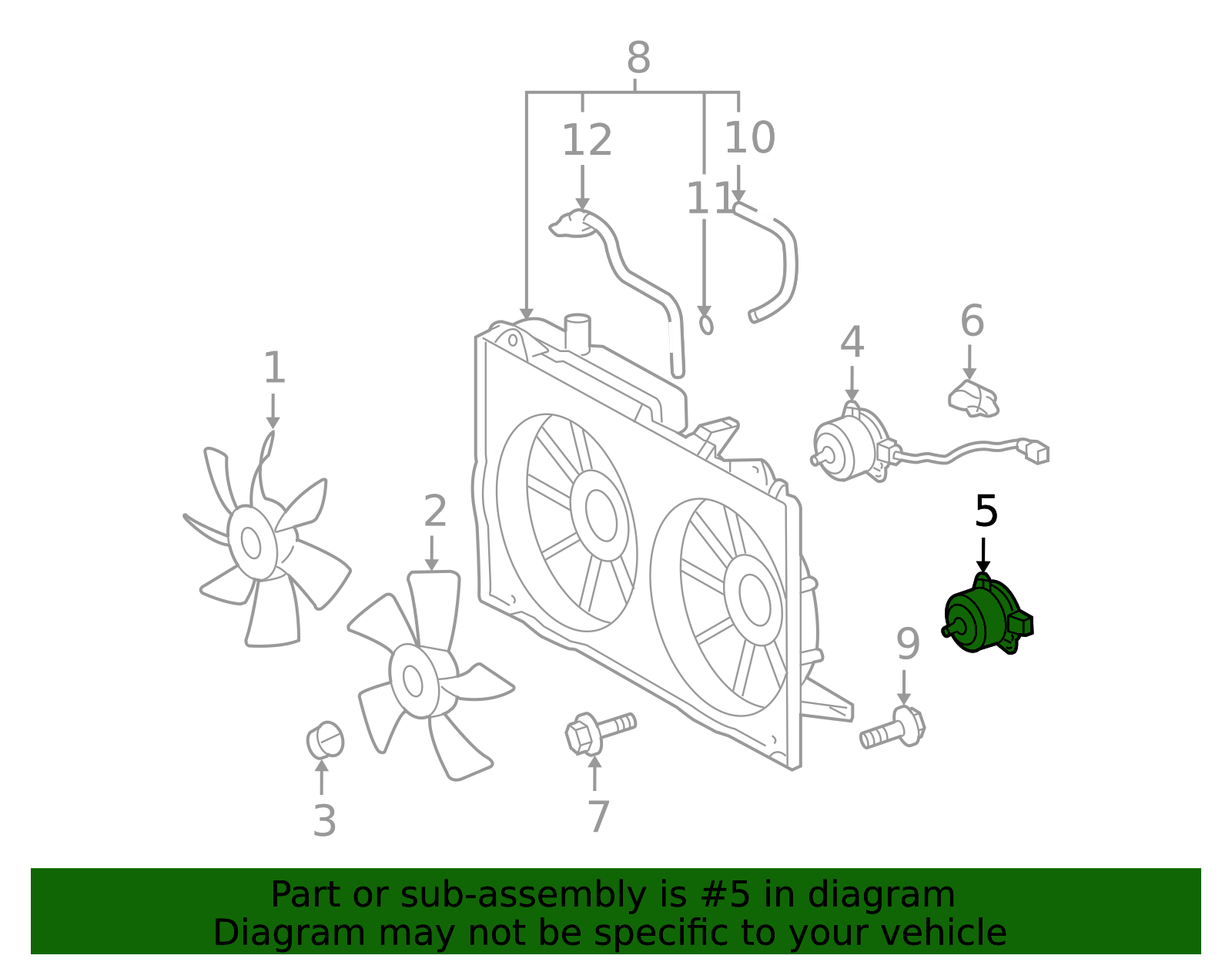 2004-2009 Toyota Prius Fan Motor 16363-21030 | MotorMotor