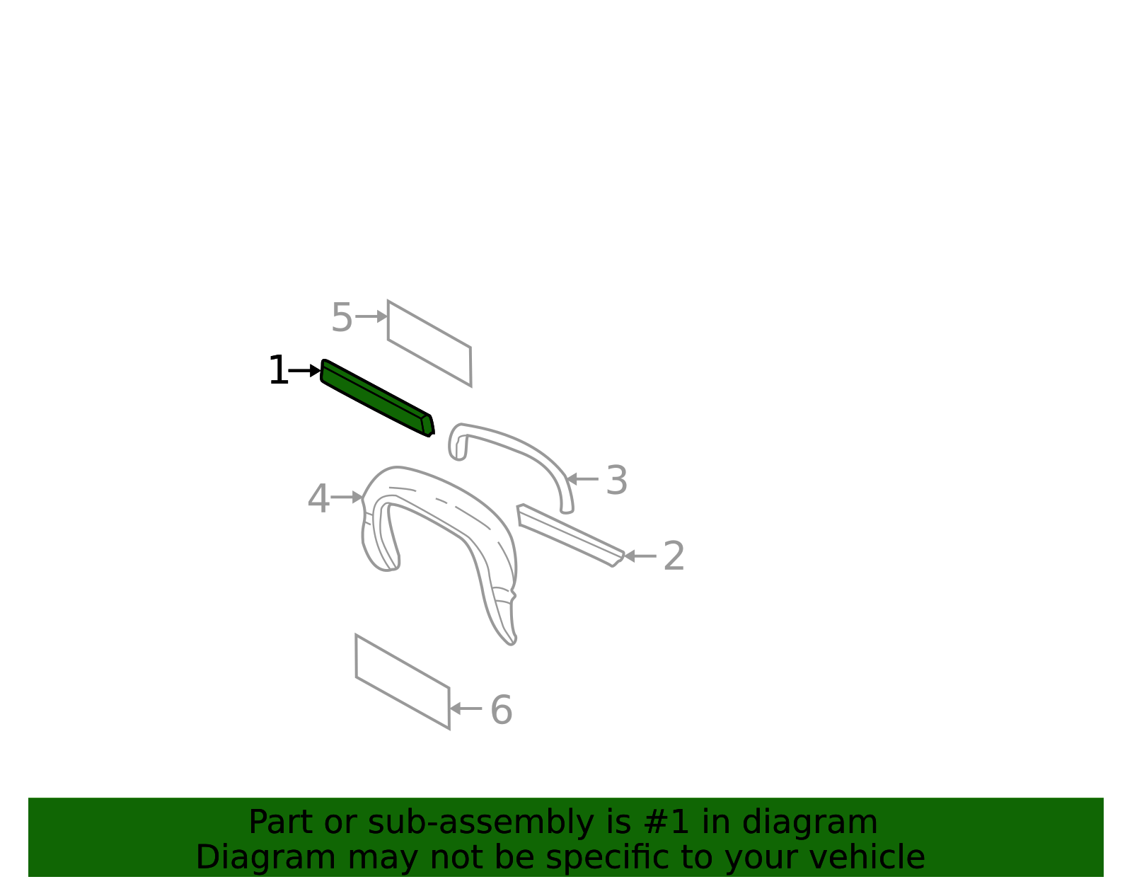 Pickup Box Driver Side Lower Front Molding 15740107 | OEM Parts Online