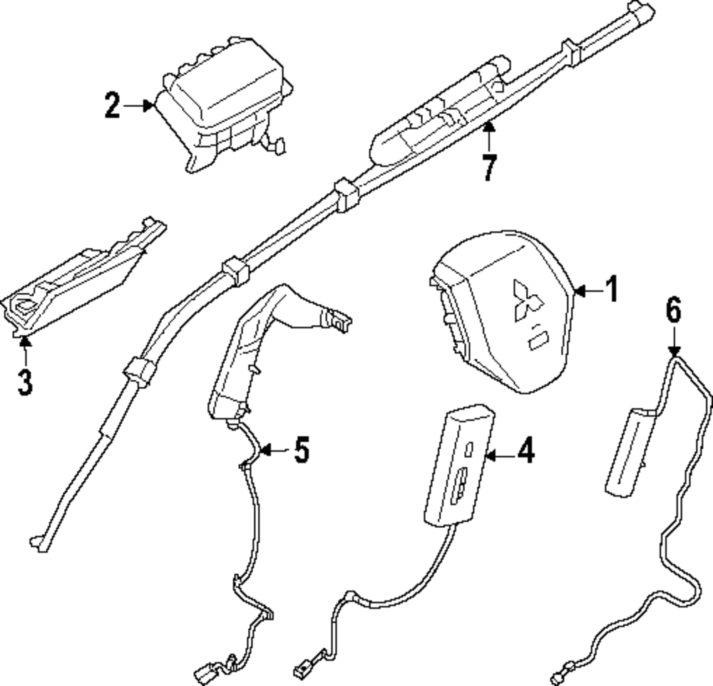 2022-2024 Mitsubishi Knee Air Bag 7030A996XA | OEM Parts Online