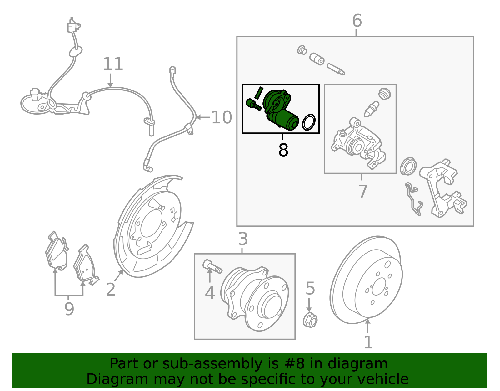 26669AL00A - Parking Brake Actuator - 2015-2025 Subaru | Subaru OEM ...