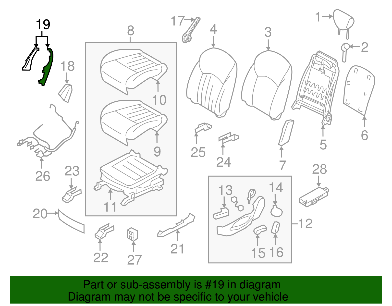 87381-1BA1D - Recline Cover 2016-2017 Infiniti QX50 | Infiniti of ...