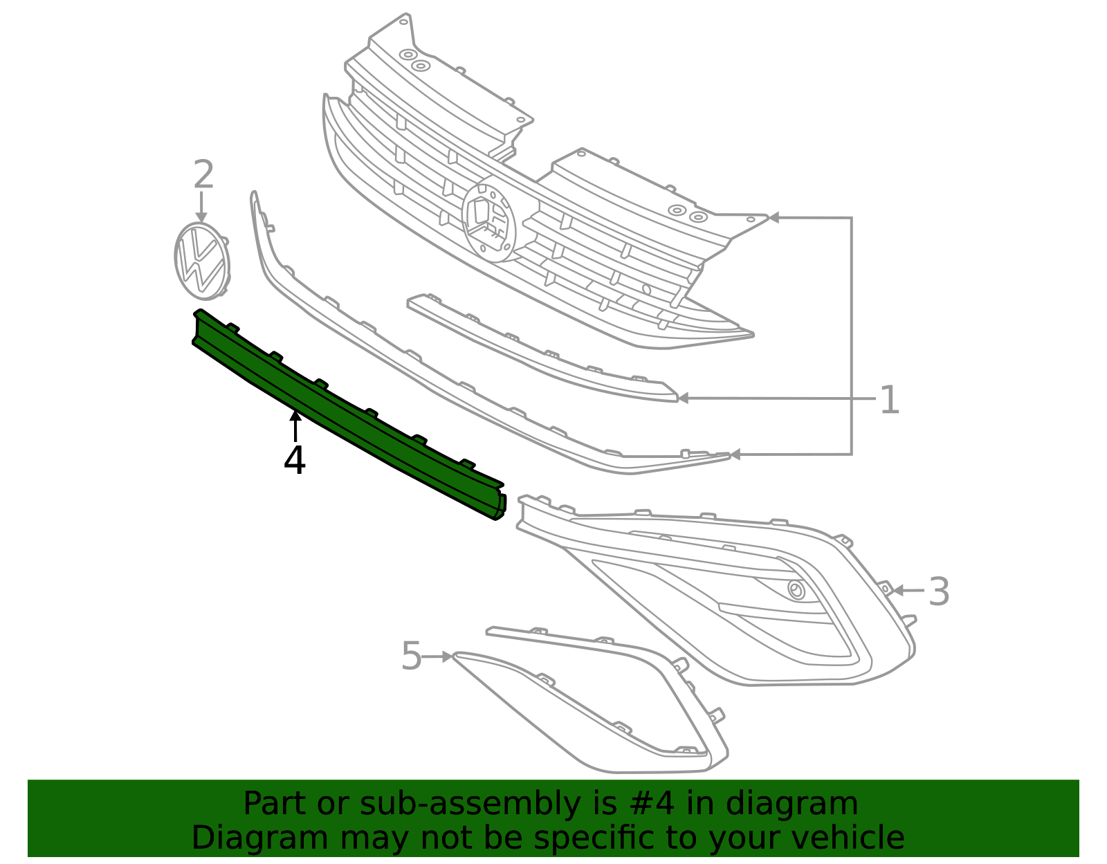5NN-853-665-L-9B9 - Molding 2022-2024 Volkswagen Tiguan | Wolfsburg ...