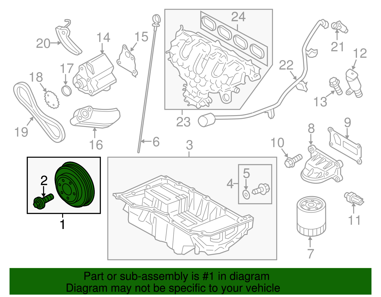 2013-2025 Ford Crankshaft Pulley NJ5Z-6312-A | OEM Parts Online