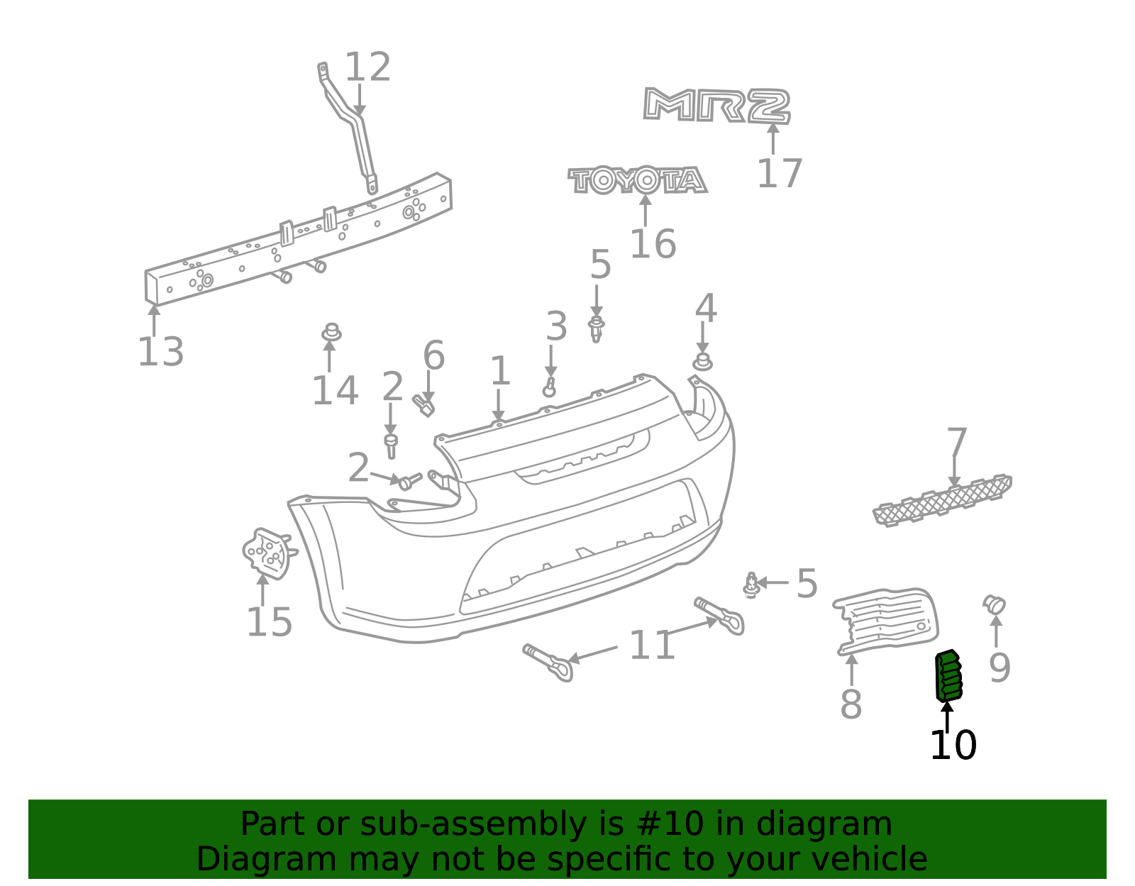 52163-17010 - Plate 2000-2002 Toyota MR2 Spyder | Toyota San Diego Parts