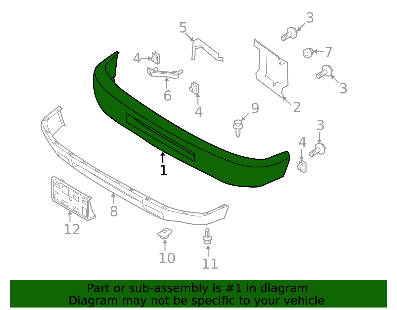 Bumper Face Bar LC2Z-17757-BA | Miracle Ford Parts