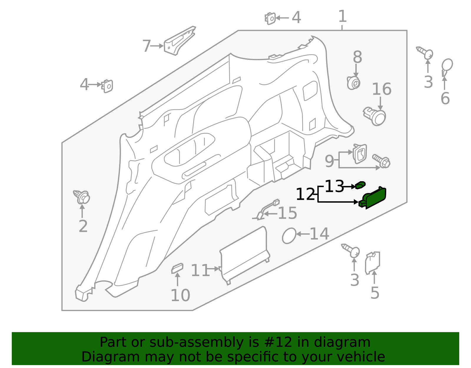 2008-2025 Subaru Cargo Lamp 84671FG000 | OEM Parts Online