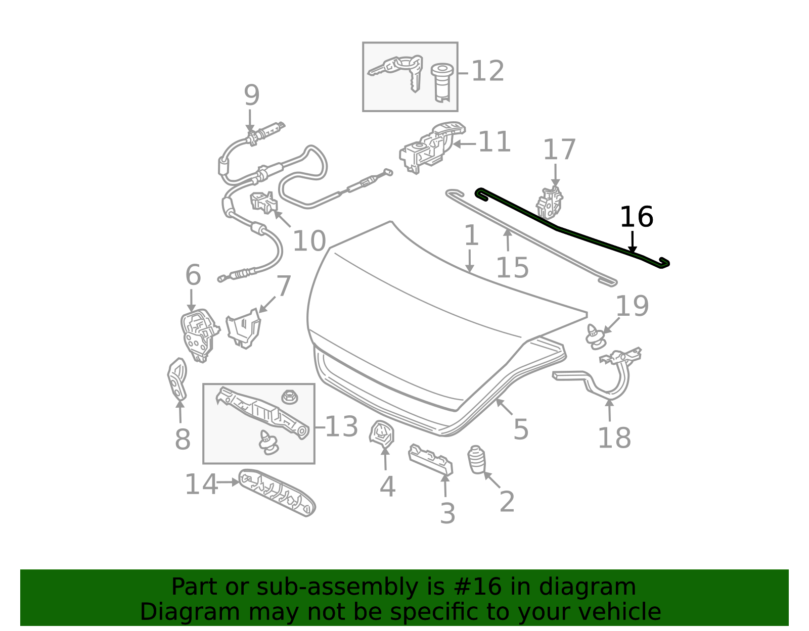 74872-TA0-A00 - 2008-2012 Honda Accord - Spring L Trunk Opener ...