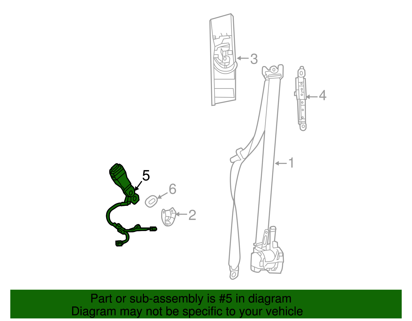 73230-12C50-B0 - 2016-2018 Toyota - Buckle | Nucar Toyota Parts
