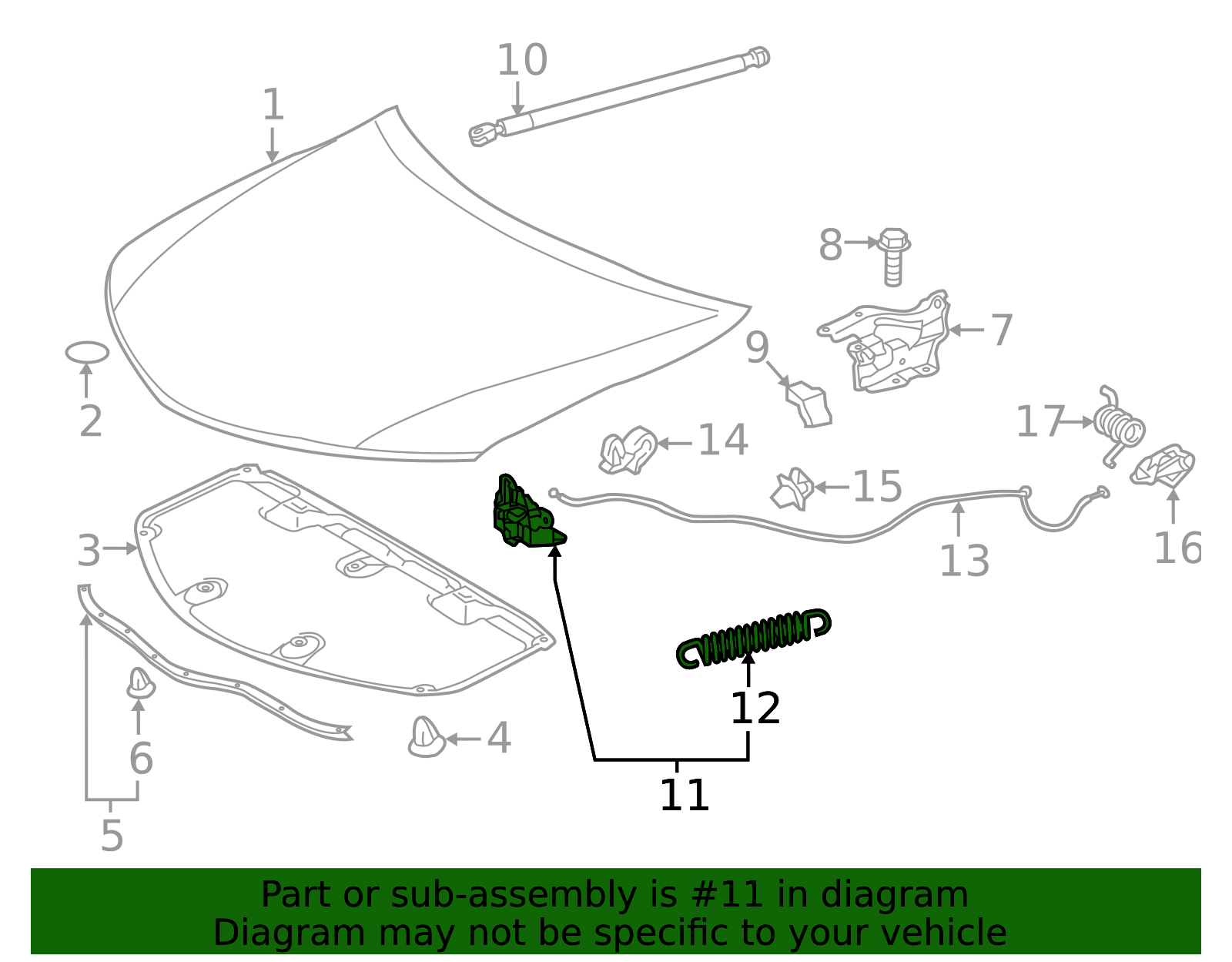53510-06190 - High-Quality Hood Latch for 2012-2014 Toyota Camry ...