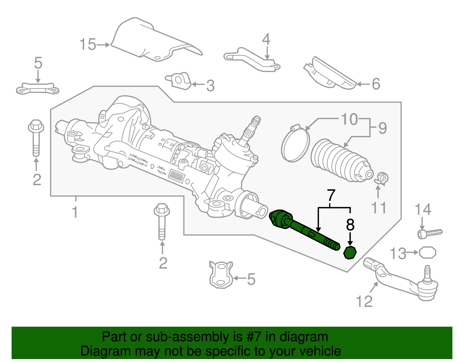 2018-2022 Honda Accord Inner Tie Rod 53610-TVA-A01 | OEM Parts Online
