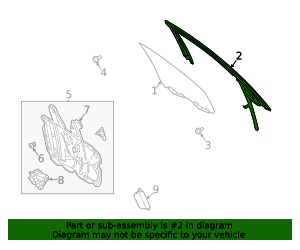 PJ7Z-7821596-A - Run Channel 2023-2025 Lincoln Corsair | Group 1 Auto Parts