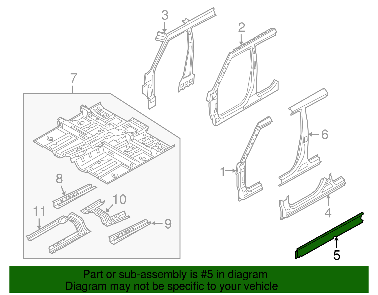 65180-2K000 - Inner Rocker 2012-2013 Kia Soul | Kia.Parts Store