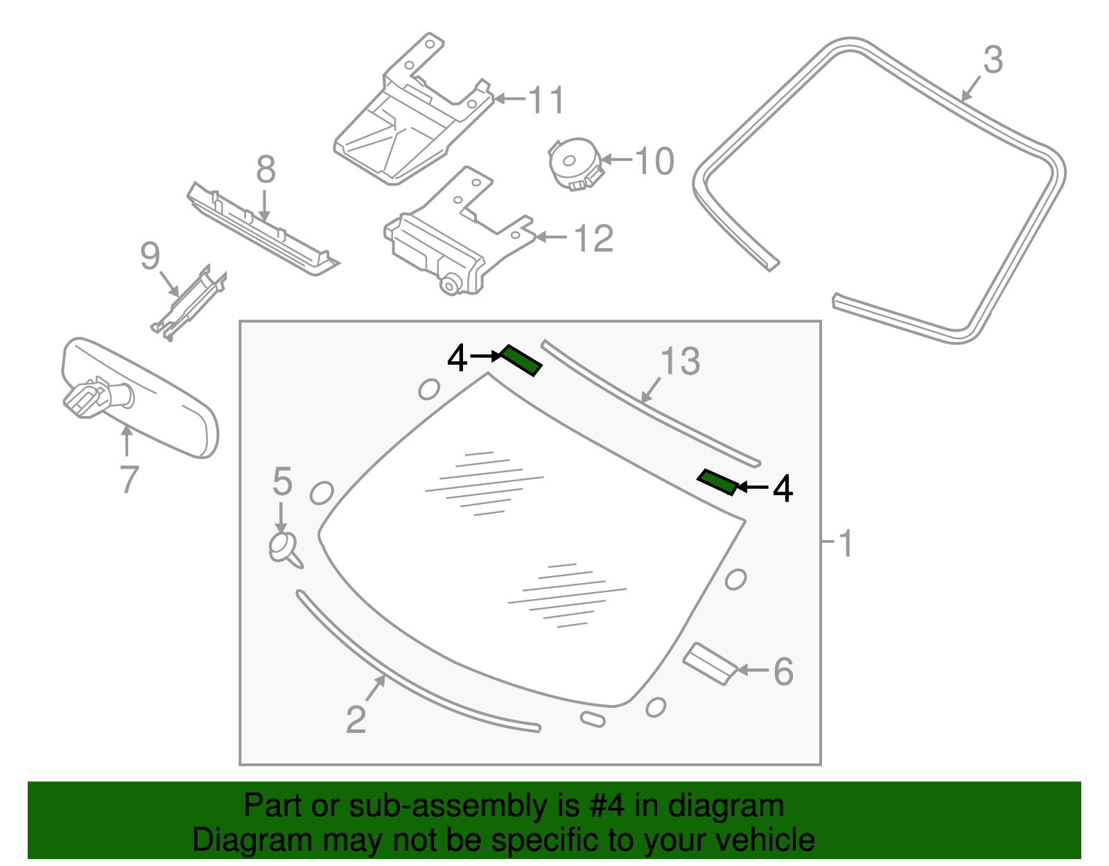 2011-2020 Infiniti Windshield Spacer 72714-1MA0A | Faulkner Infiniti of ...