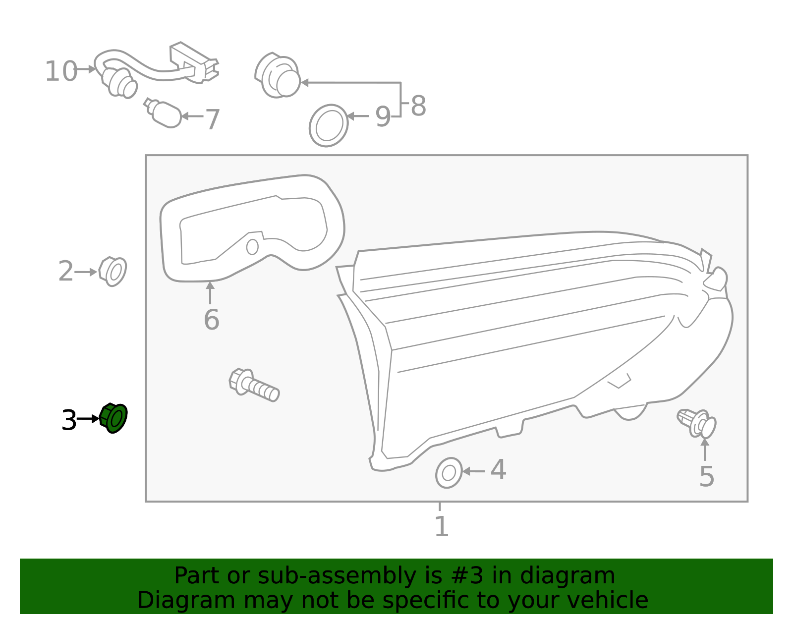 90080-17189 - Tail Lamp Assembly Nut - 2003-2020 Toyota | Nucar Toyota ...