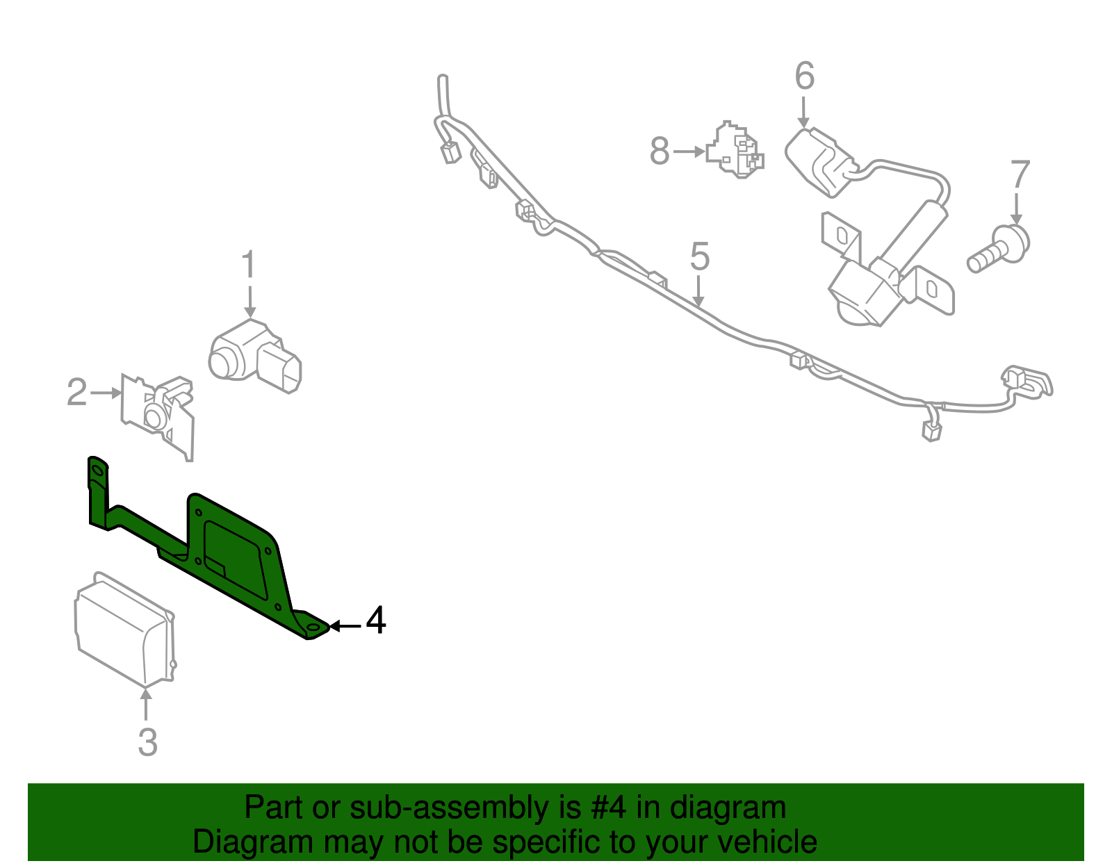 28452-5CA0A - Distance Sensor Mount Bracket 2017-2018 Infiniti Q60 ...