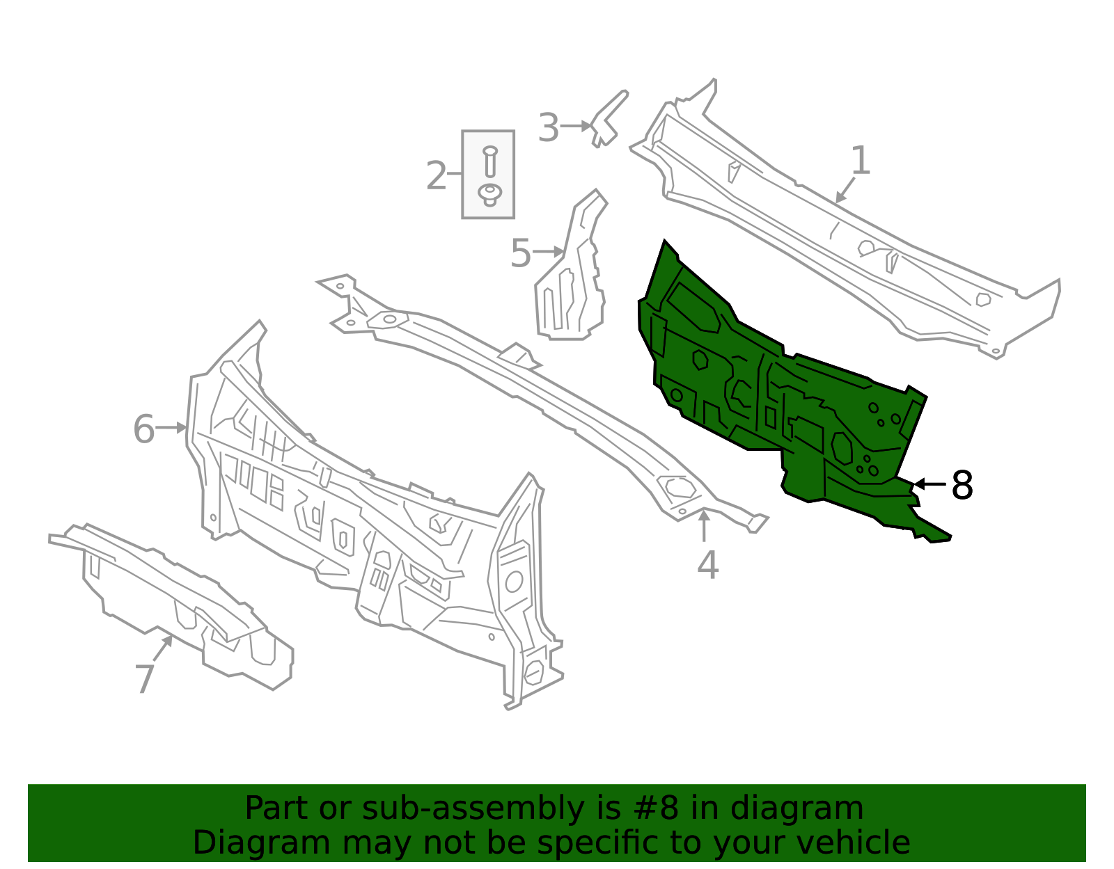2022-2024 Kia Forte Insulator Pad 84120-M7700 | QuirkParts