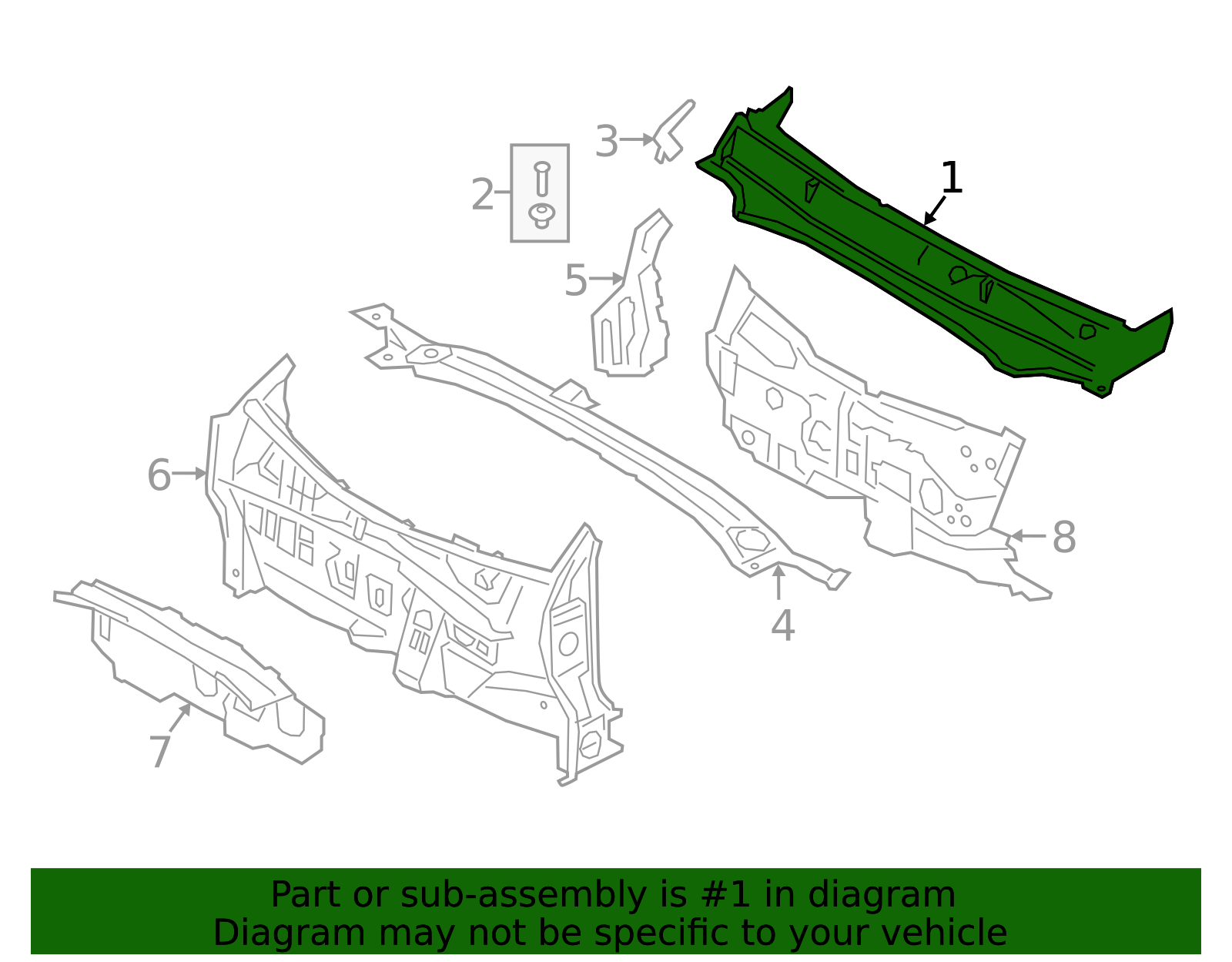 86150-M7000 - Cowl Grille 2019-2024 Kia Forte | Kia.Parts Store