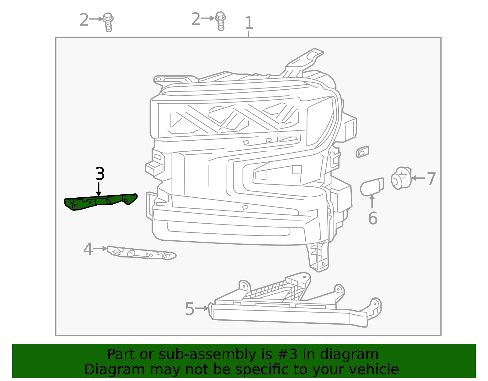 2019-2024 Chevrolet Headlamp Assembly Upper Bracket 84477896 | Capital ...