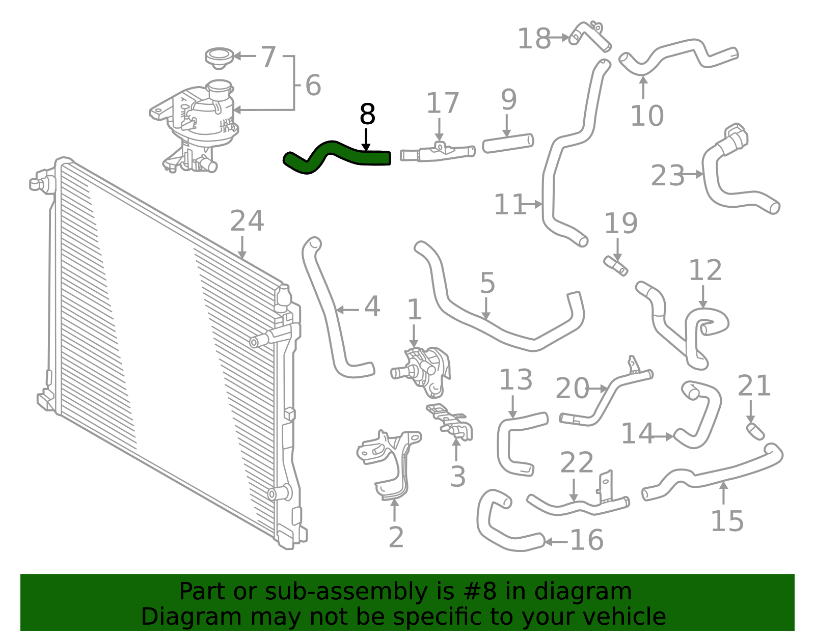 2021-2025 Toyota Mirai Drive Motor Inverter Coolant Line G91C6-62010 ...