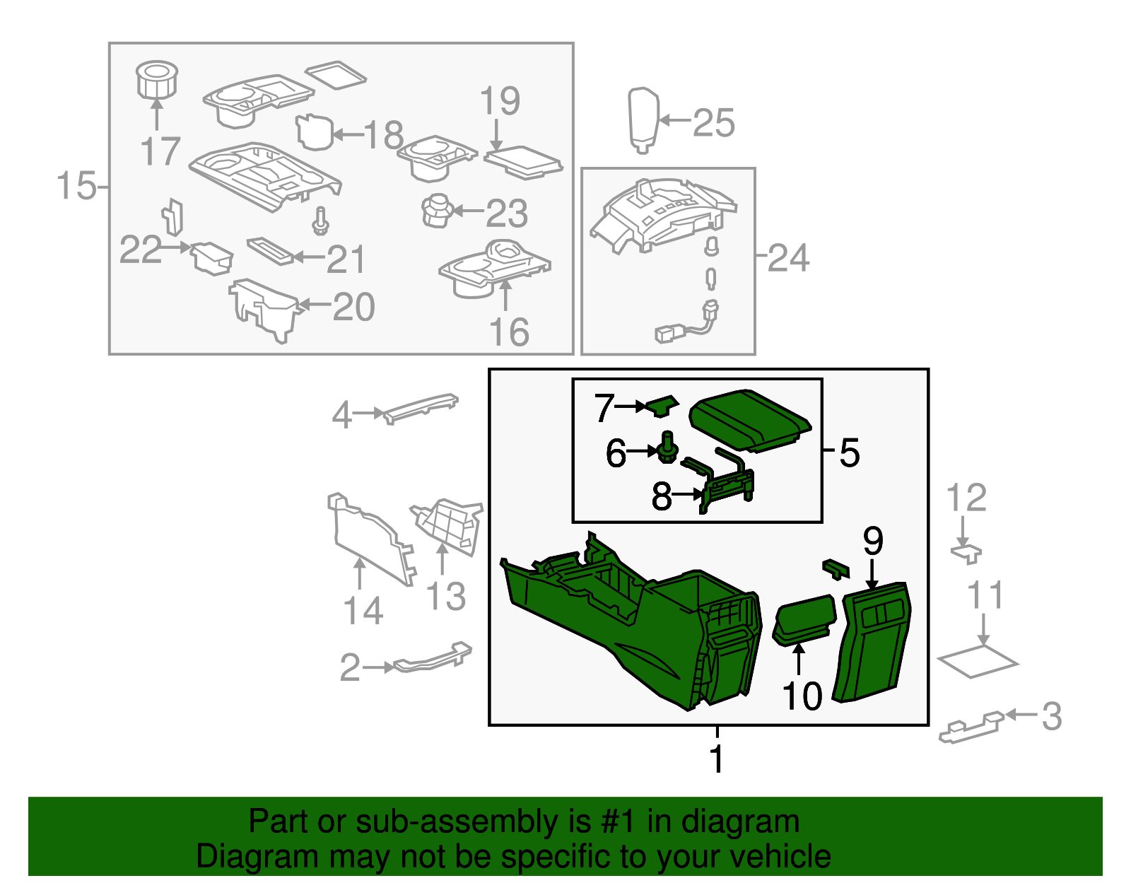 58910-35360-C7 - High-Quality Seat Console for 2020-2022 Toyota 4Runner ...