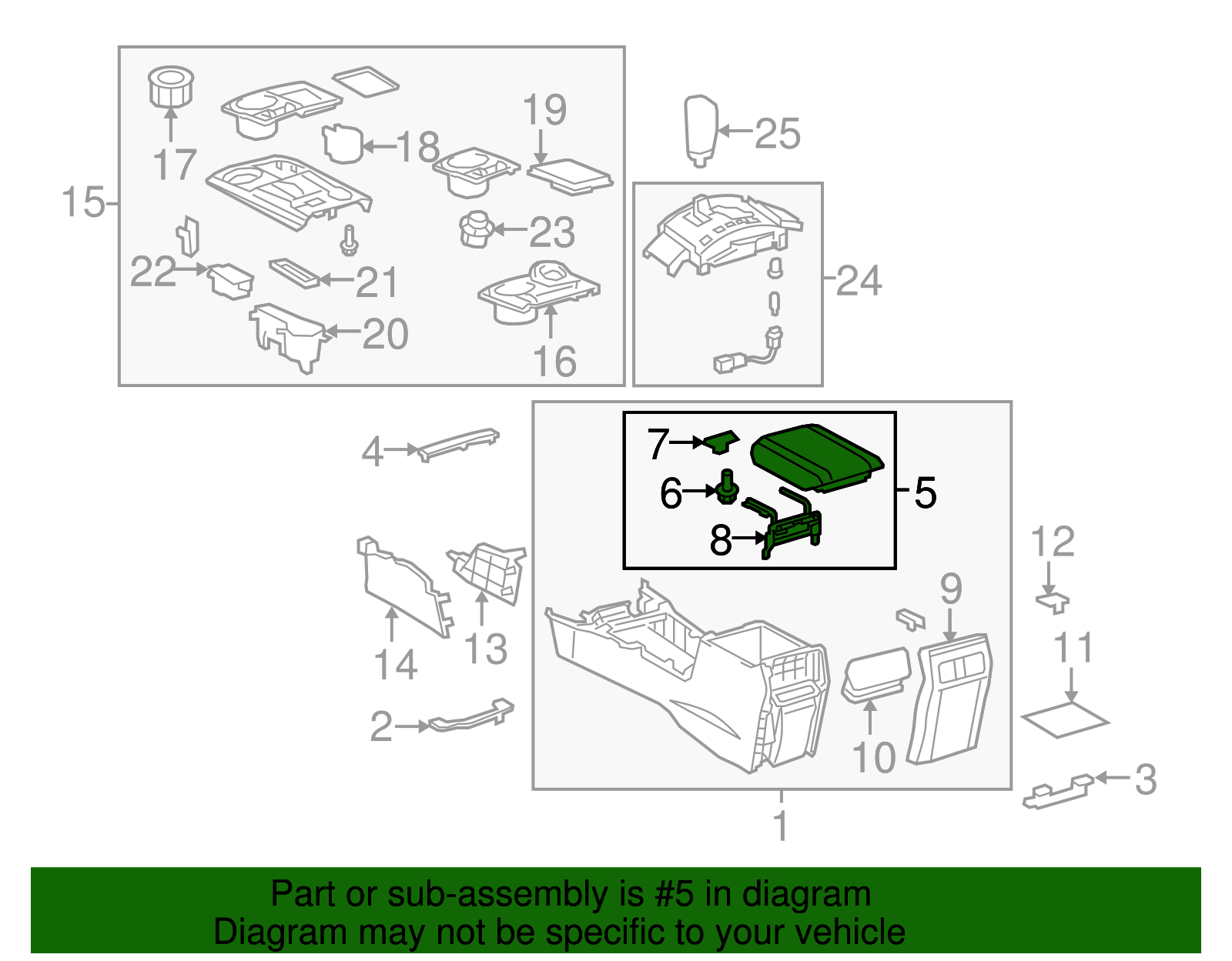 2014-2024 Toyota 4Runner Armrest Door 58905-35120-C2 | Toyota Parts Center