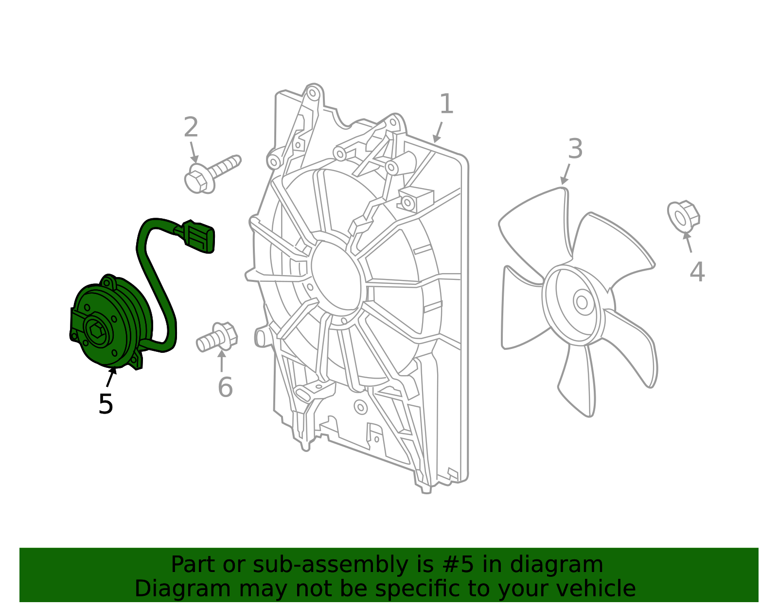 2009-2015 Honda Pilot Fan Motor 19030-RN0-A51 | OEM Parts Online
