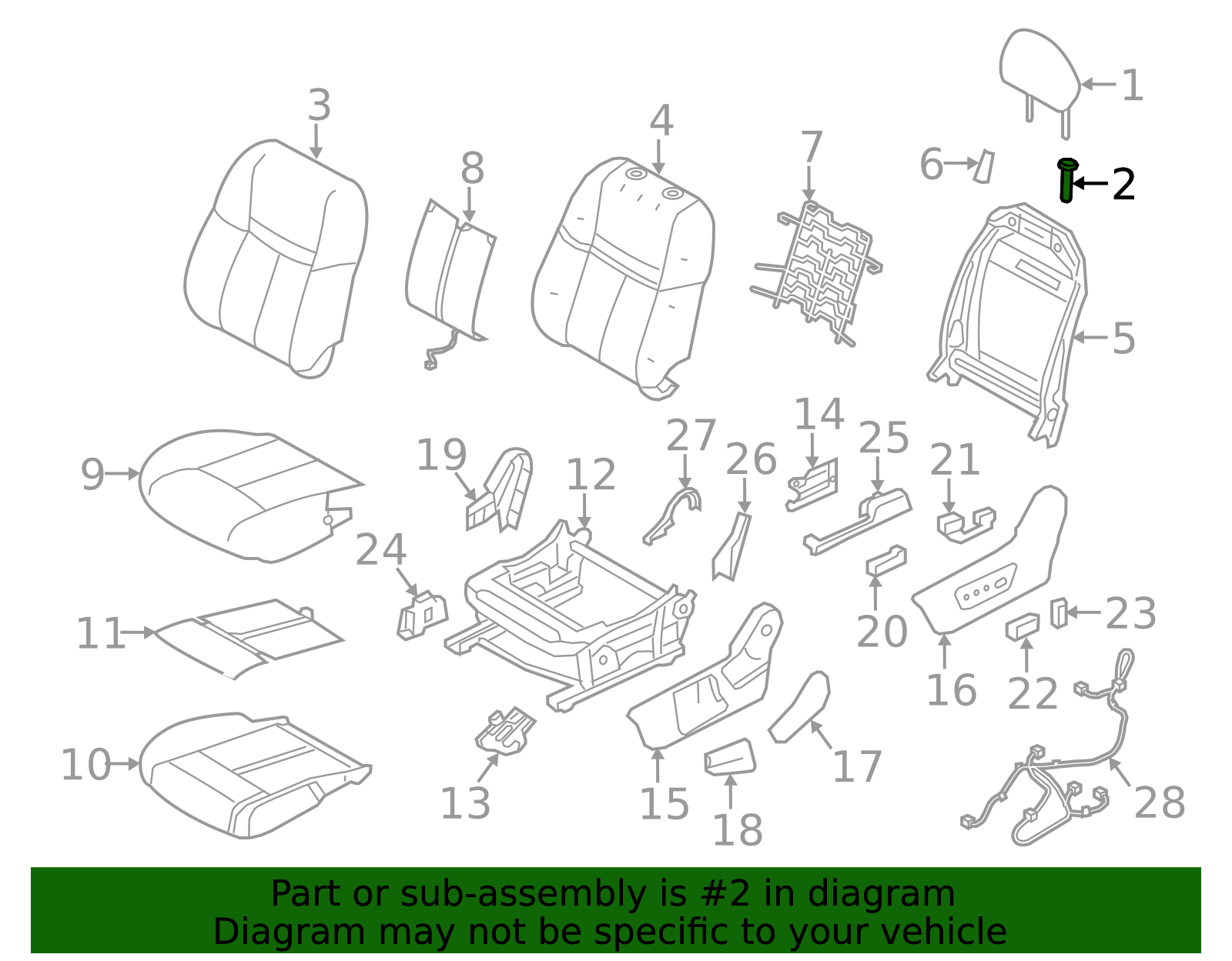 Headrest Guide 87603-4BS3B | Nissan 24 Parts