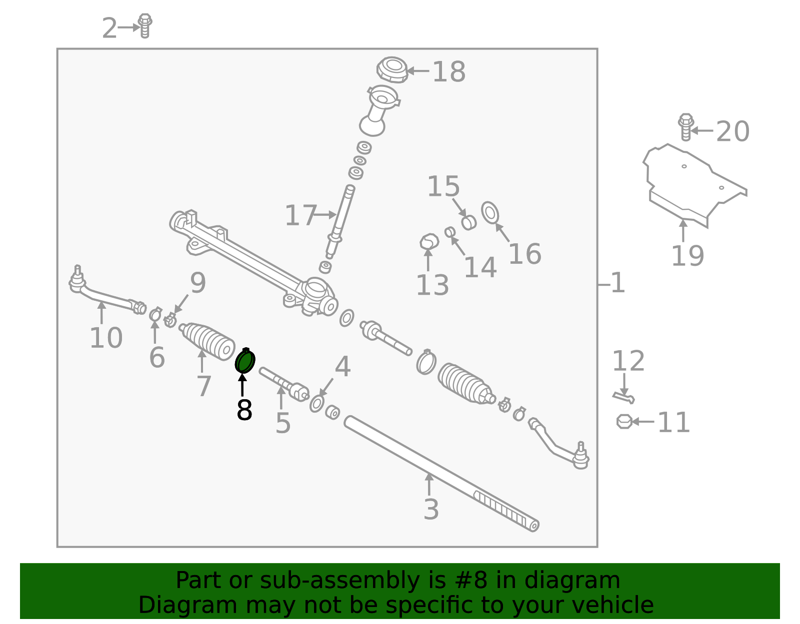 2007-2018 Hyundai Rack and Pinion Bellows Clamp 57722-4D000 ...